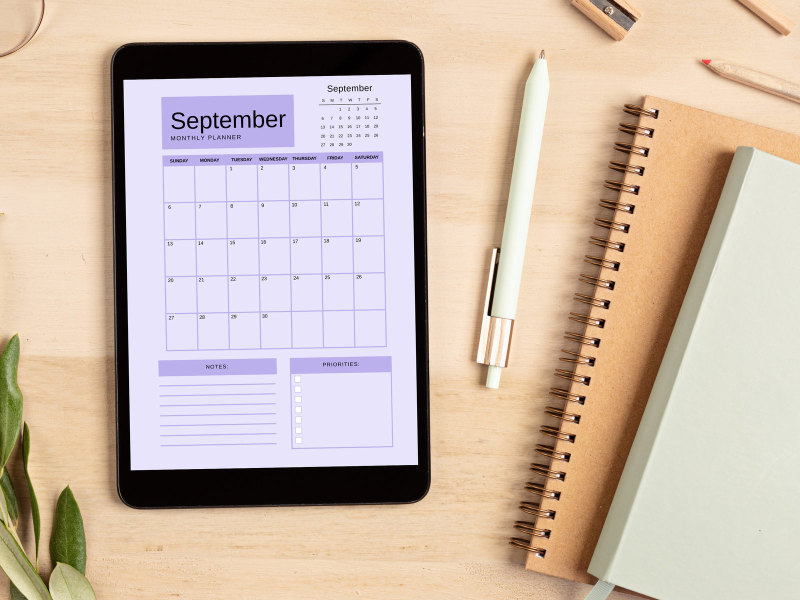 Purple Productivity Planner - Digital & Printable Planner Template (Pr ...